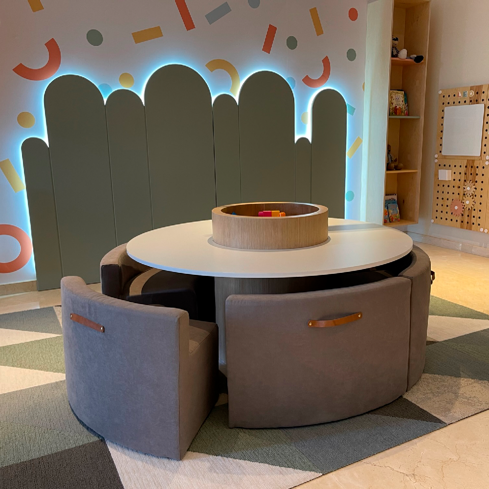 Mesa Interactiva Tapizada – Pinx Design